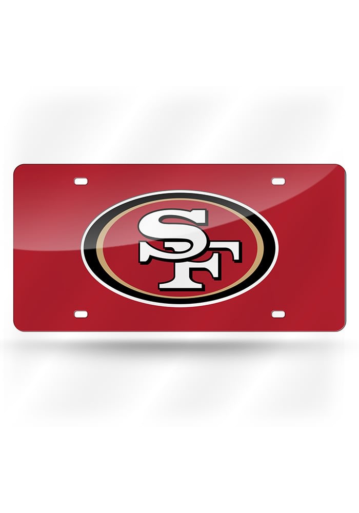 San Francisco 49ers License Plate- San Francisco 49ers Red Laser Cut ...