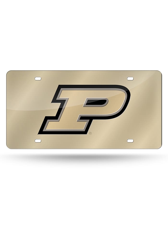 GOLD Purdue Boilermakers Laser Cut License Plate