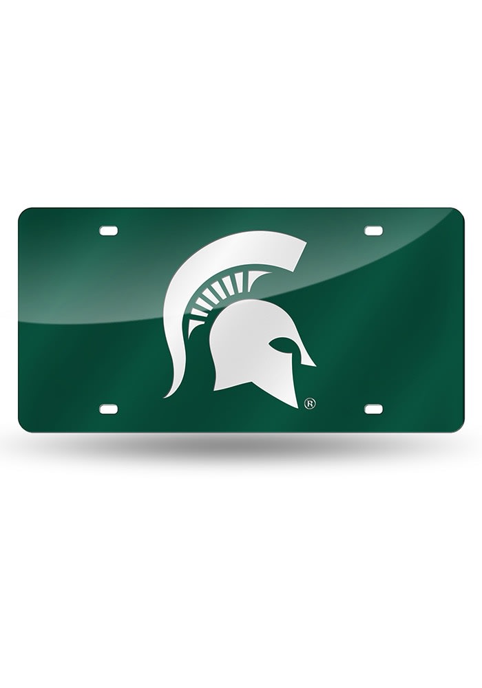 GREEN Michigan State Spartans Laser Cut License Plate - 74266023