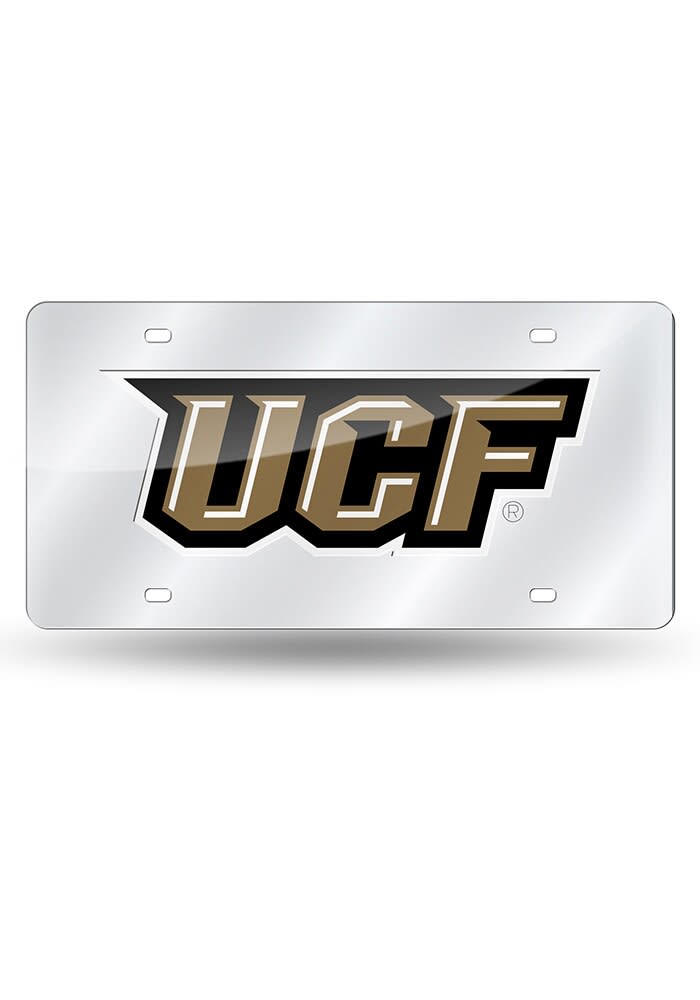 UCF Knights License Plate- UCF Knights Laser Cut License Tag - SILVER