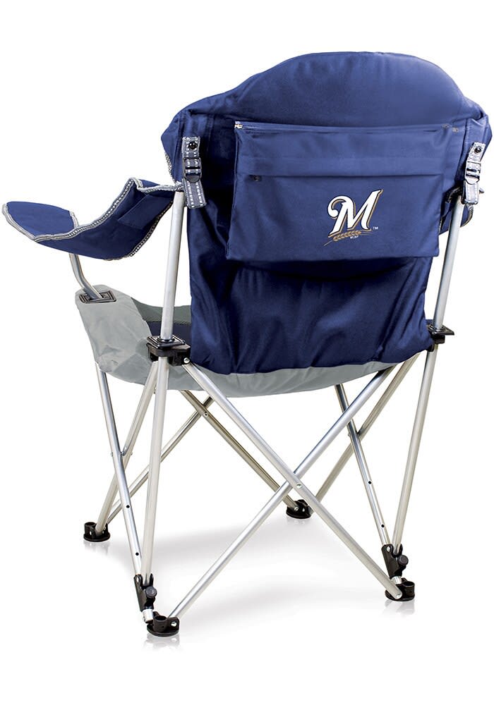 Milwaukee Brewers Reclining Folding Chair - NAVY