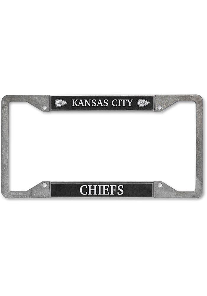 Kansas City Chiefs License Plate Frame - Kansas City Chiefs SILVER ...
