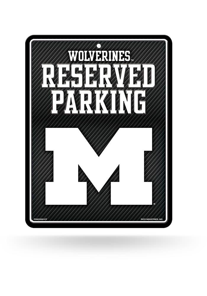 Michigan Wolverines Metal Parking Sign BLACK - 74266517