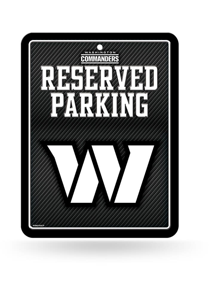 Washington Commanders Metal Parking Sign BLACK - 74266595