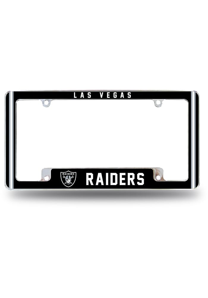 Las Vegas Raiders License Frame- Las Vegas Raiders All Over Chrome ...
