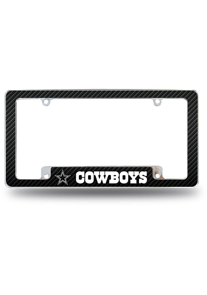 Dallas Cowboys License Plate Frame - Dallas Cowboys BLACK All Over ...