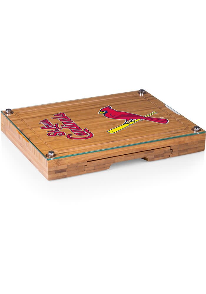 St Louis Cardinals BROWN Concerto Tool Set and Glass Top Cheese Serving ...