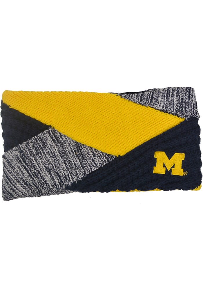 Michigan Wolverines BLUE Criss Cross Womens Headband - 74280181