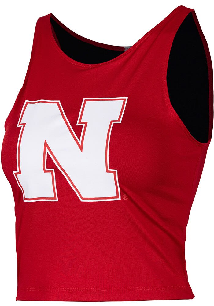 Nebraska Cornhuskers Womens Red First Down Crop Tank Top - 74281795