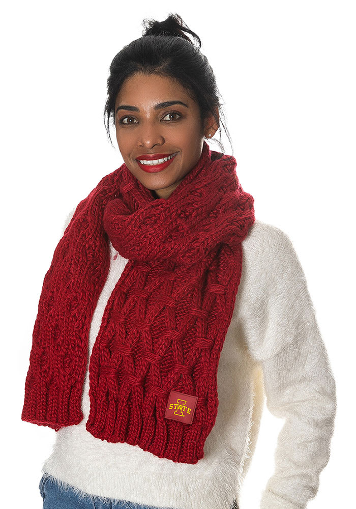 Iowa State Cyclones Red Chunky Knit Womens Scarf - 74282089