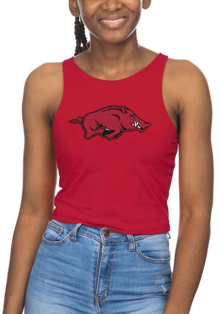 Arkansas Razorbacks Womens CARDINAL First Down Tank Top - 74282672