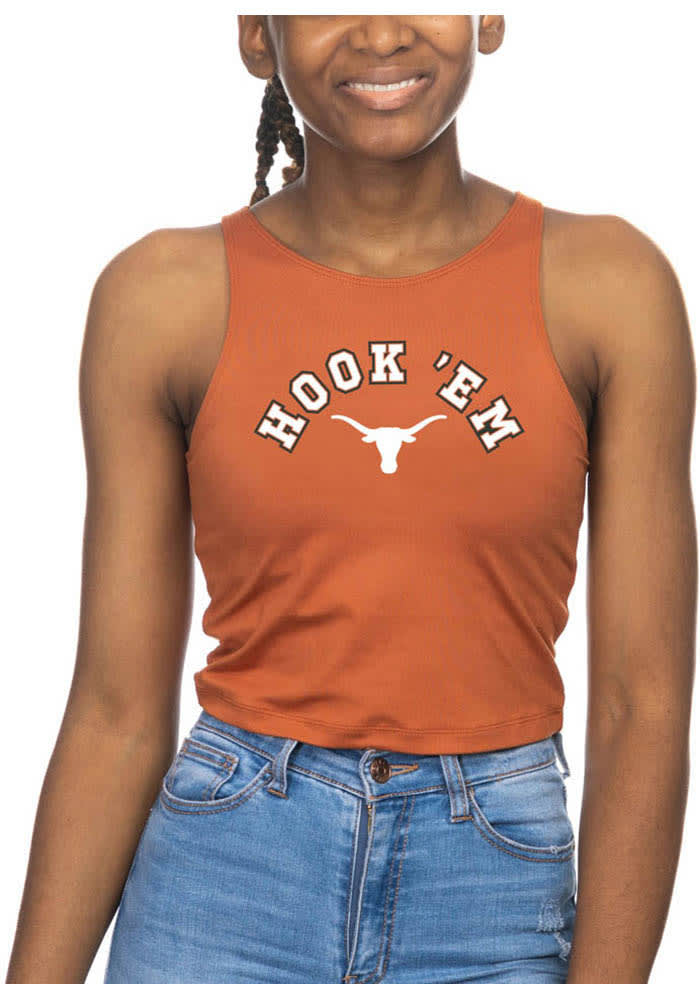 Texas Longhorns Womens TEXASORANGE First Down Tank Top - 74282755