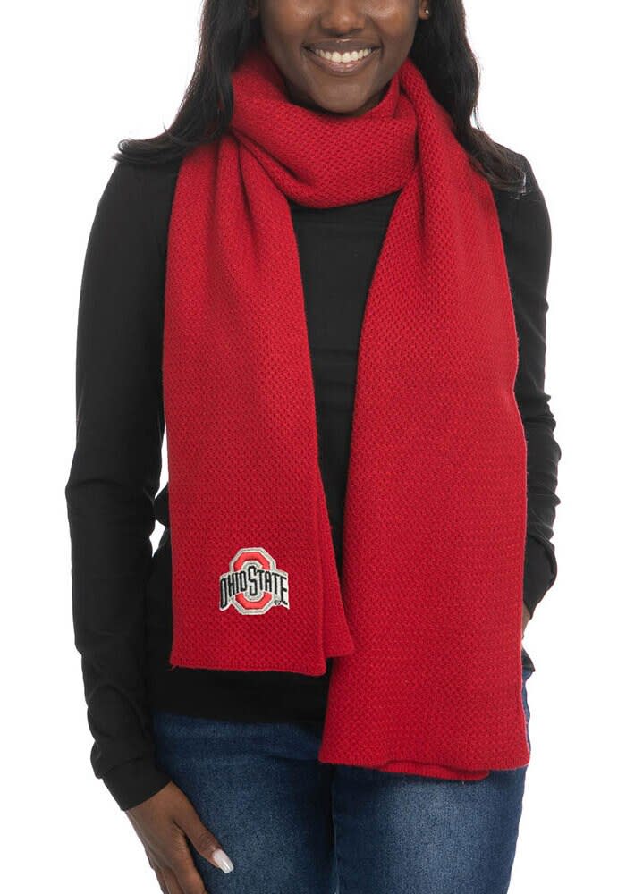 Red Fashion Knit Ohio State Buckeyes Womens Scarf - 74282927