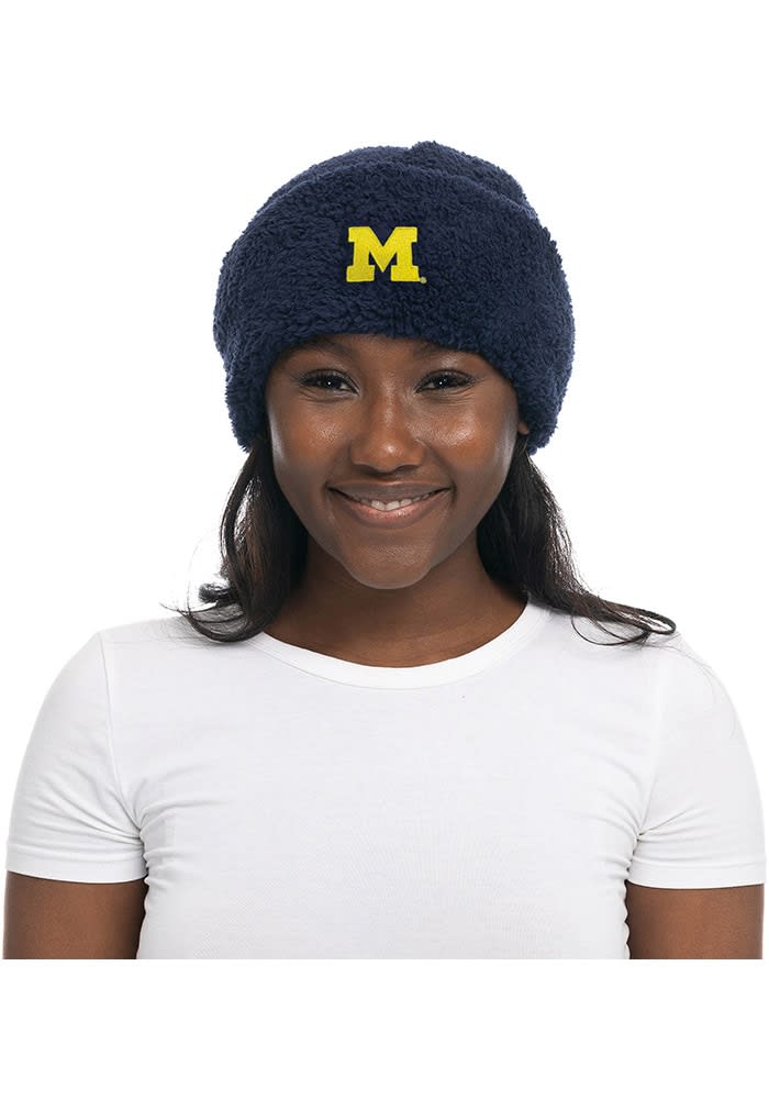 Michigan Wolverines BLUE Hats Sherpa Womens Hat - 74283346