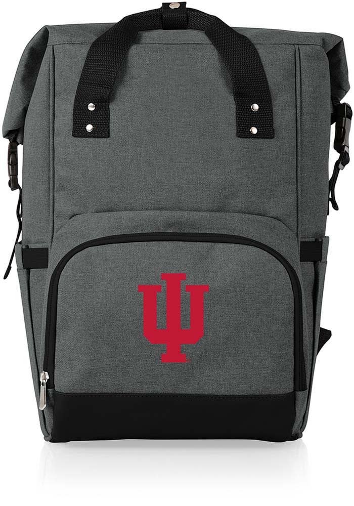 Picnic Time Indiana Hoosiers GRAY Roll Top Cooler Backpack - 7428753
