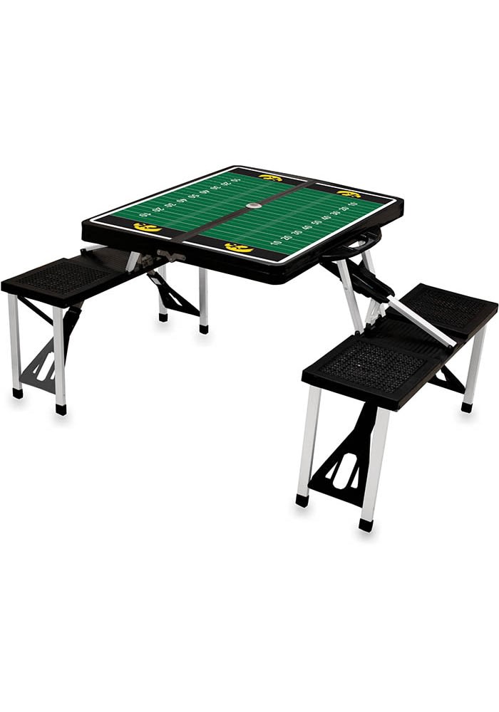 Iowa Hawkeyes BLACK Portable Football Picnic Table - 7428807