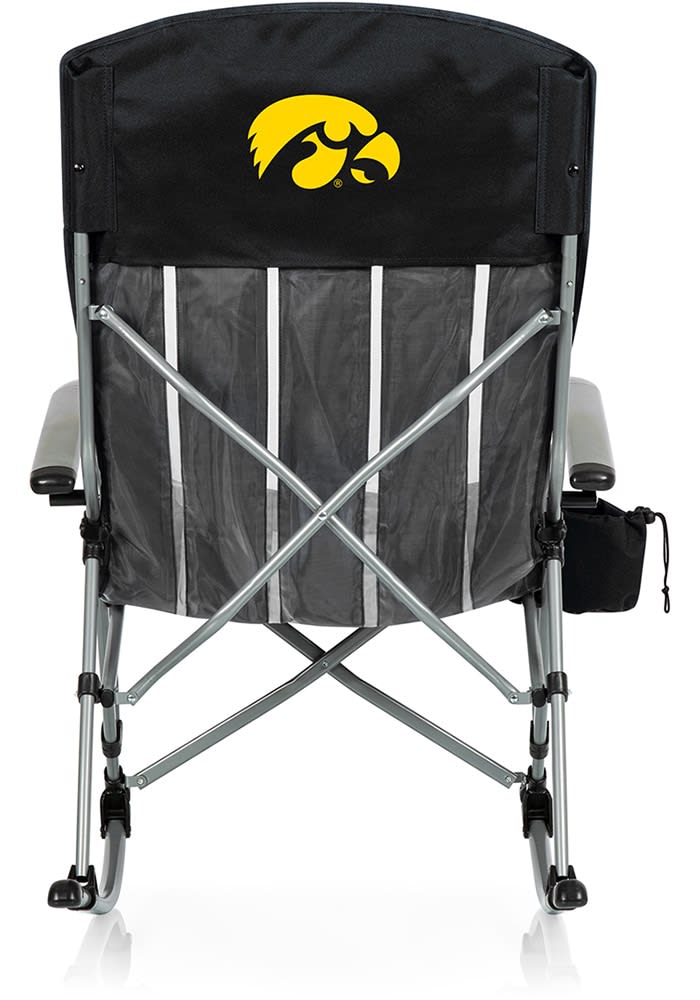 Iowa Hawkeyes BLACK Rocking Camp Folding Chair - 7428815