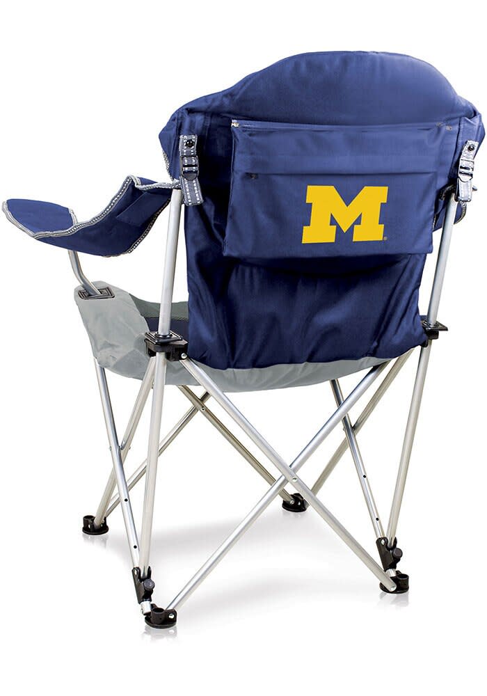 Michigan Wolverines BLUE Reclining Folding Chair - 7429342