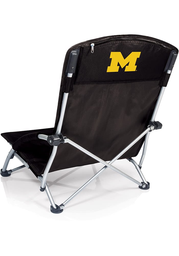 Michigan Wolverines BLACK Tranquility Beach Folding Chair - 7429352