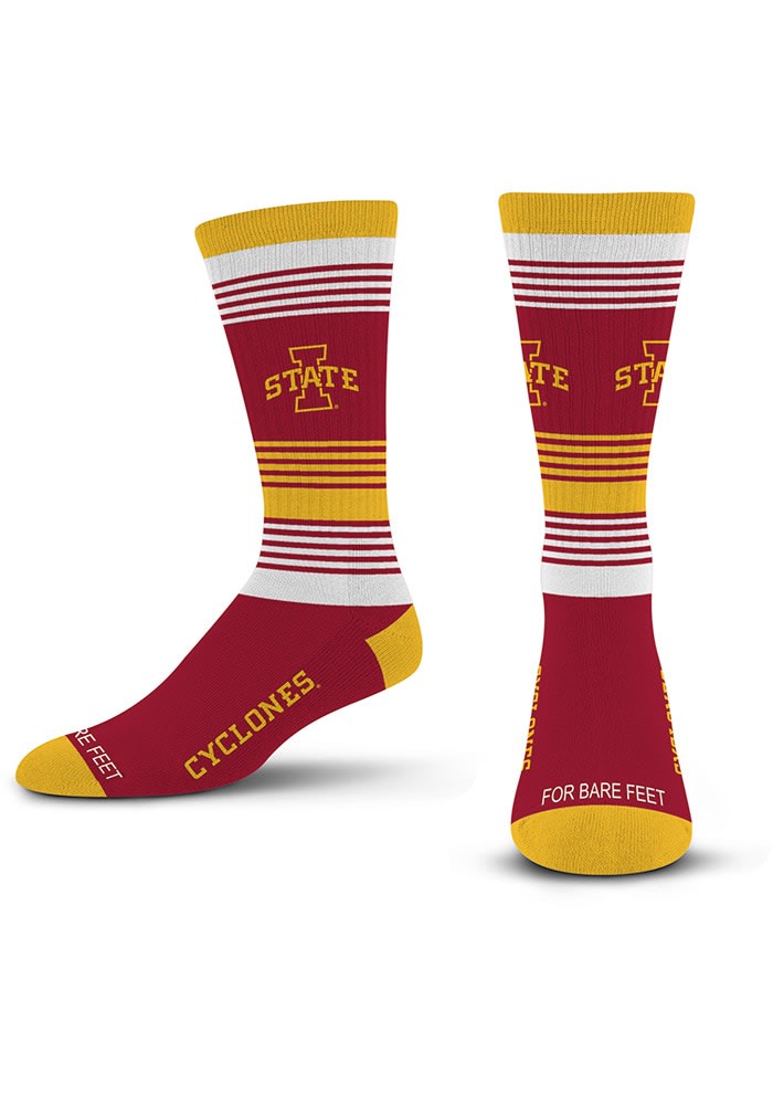 Iowa State Cyclones CARDINAL Ombre Stripe Youth Crew Socks - 747010028