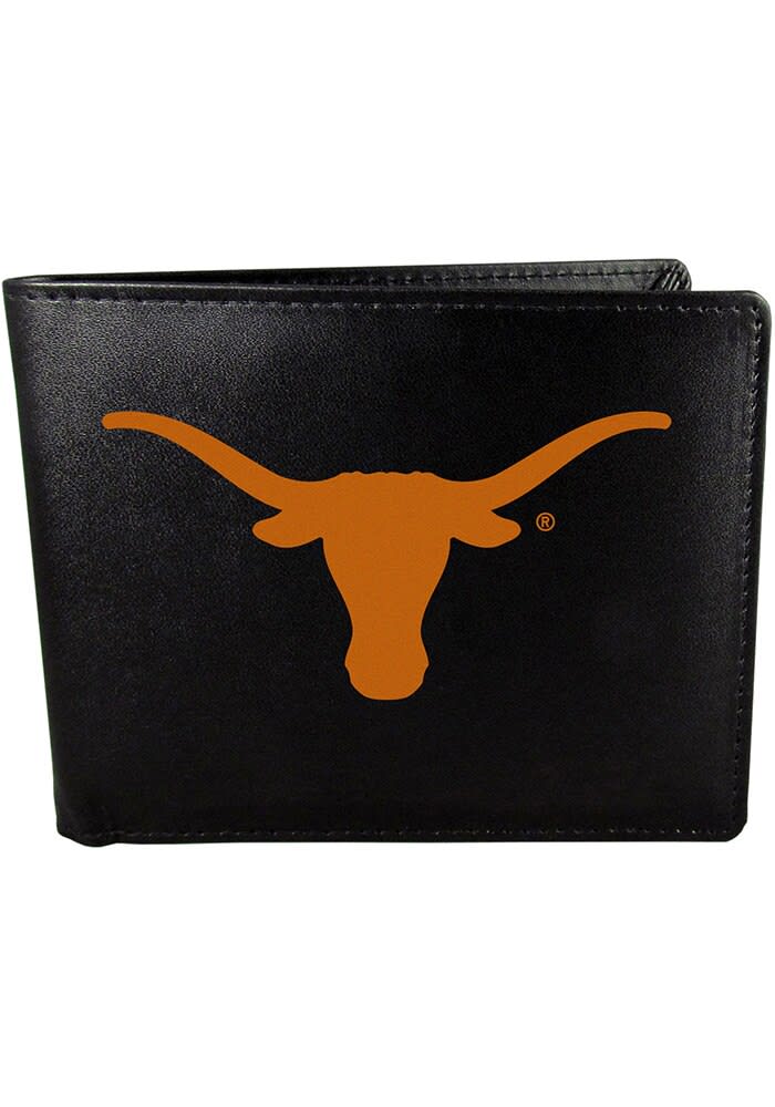 Texas Longhorns BLACK Large Logo Mens Bifold Wallet - 74750959