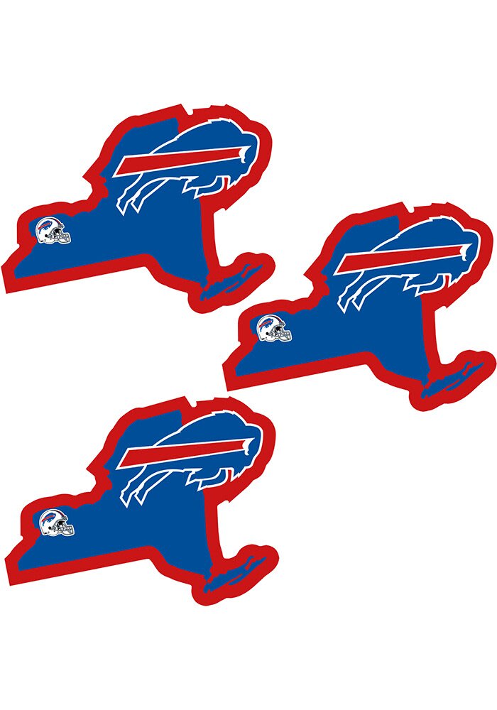 Buffalo Bills White Home State Auto Decal - 74752384