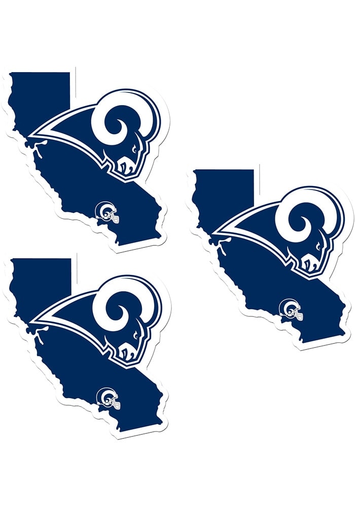 Los Angeles Rams White Home State Auto Decal - 74752403