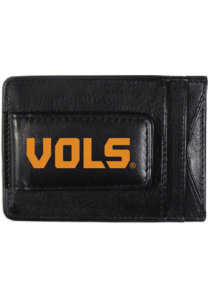 Tennessee Volunteers BLACK Leather Cash & Card Holder Mens Bifold ...