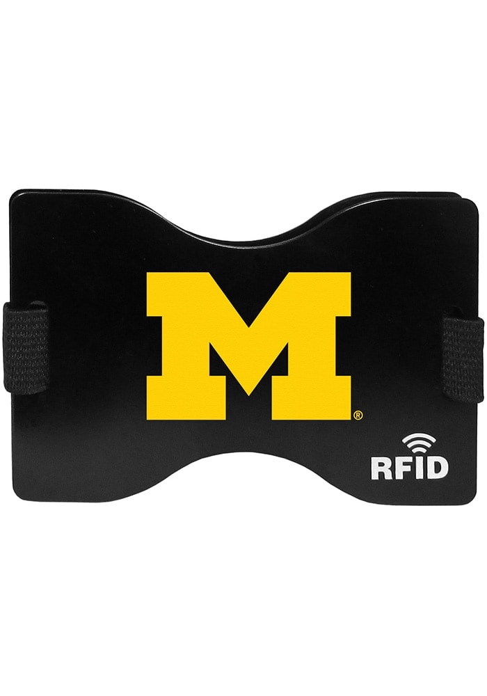 Michigan Wolverines BLACK RFID Mens Bifold Wallet - 74753189