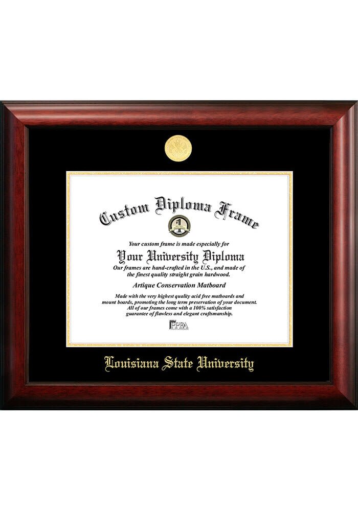 LSU Tigers Brown Gold Embossed Diploma Frame Diploma Frame - 7491284