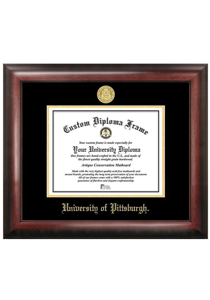 Pitt Panthers Brown Gold Embossed Diploma Frame Picture Frame - 7491297