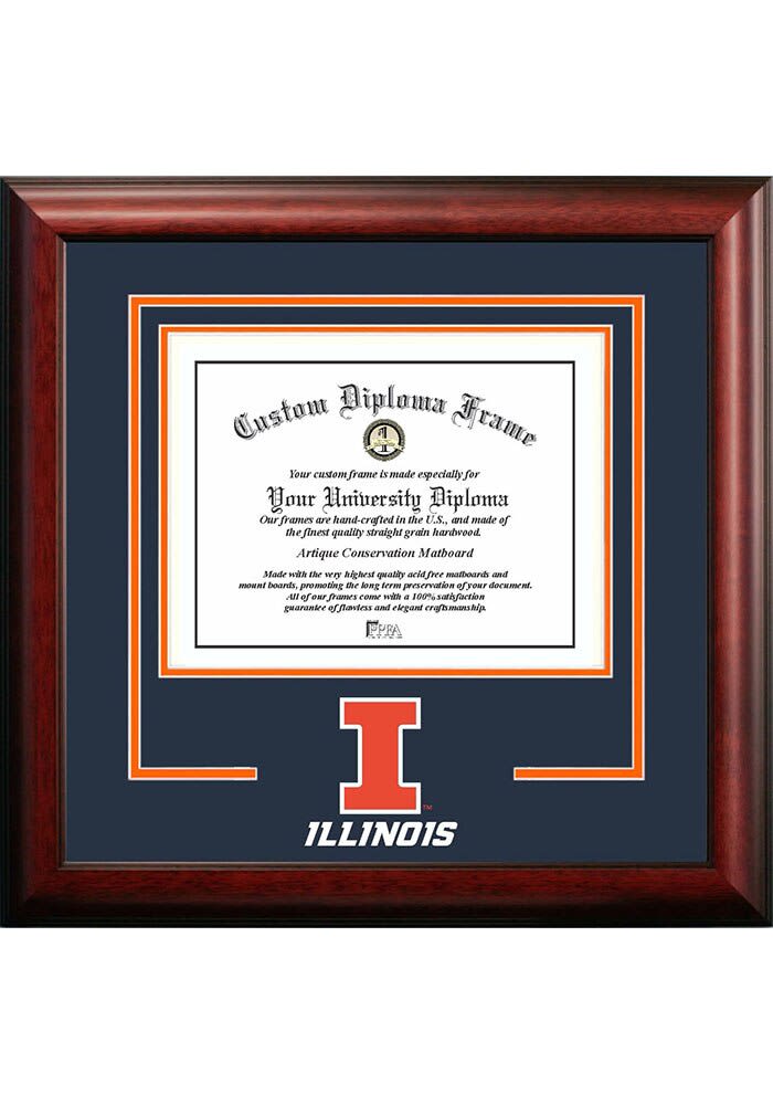 Illinois Fighting Illini Brown Spirit Diploma Picture Frame