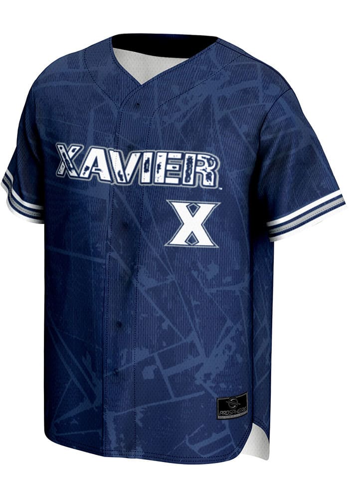 Xavier Musketeers Youth NAVY Vigor Baseball Jersey - 749659188