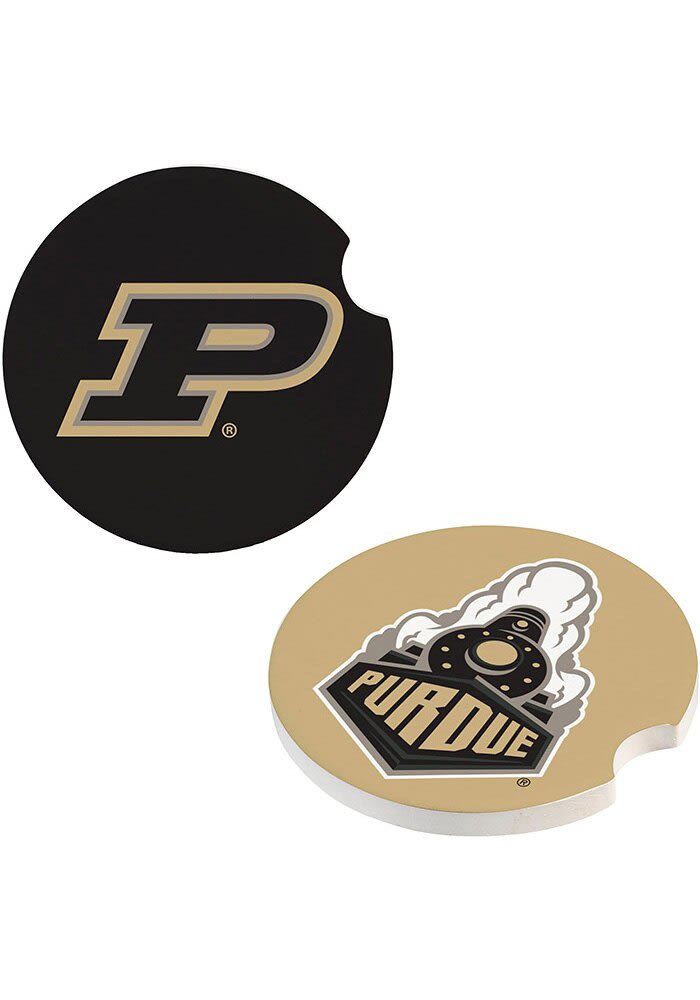 Purdue Boilermakers GOLD 2Pk Car Coaster - 75194054