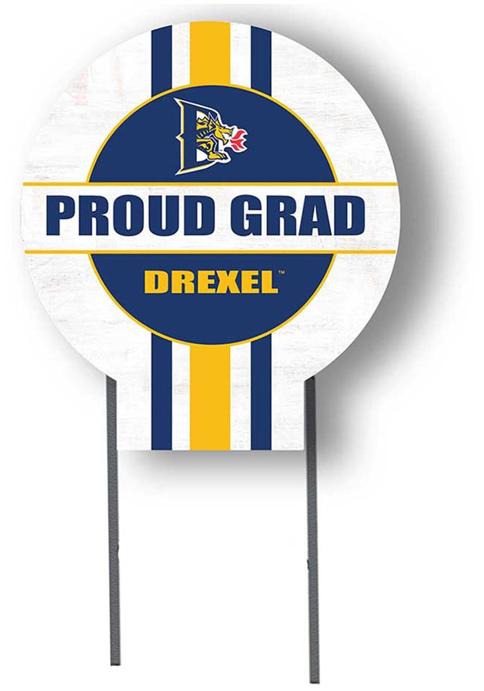 Drexel Dragons White Grad graduation graphic Yard Sign - 7566603
