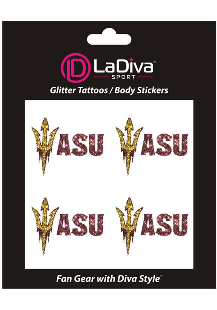 Arizona State Sun Devils ASU Fork Tattoo - RED