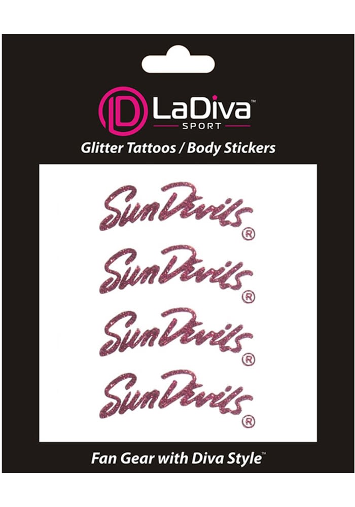 Arizona State Sun Devils Red Sun Devils Glitter Tattoo - 75710002