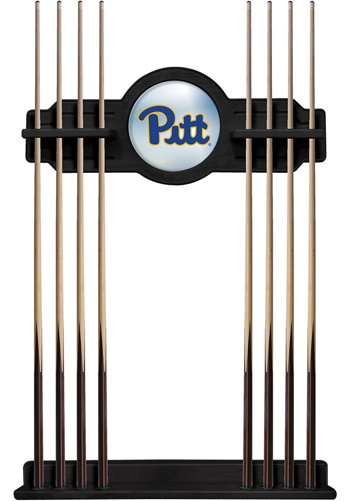 Pitt Panthers Solid Wood Cue Rack Pool Table BLACK - 758794544