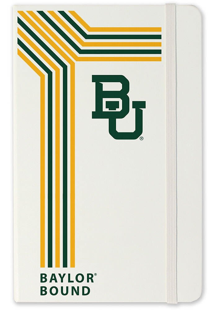 Baylor Bears White School Bound team logo Notebook and Folder - 76468891
