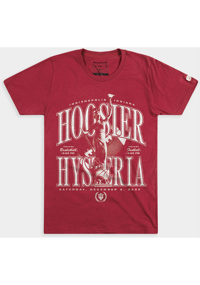 Homefield Indiana Hoosiers Red Hoosier Hysteria Short Sleeve T Shirt ...