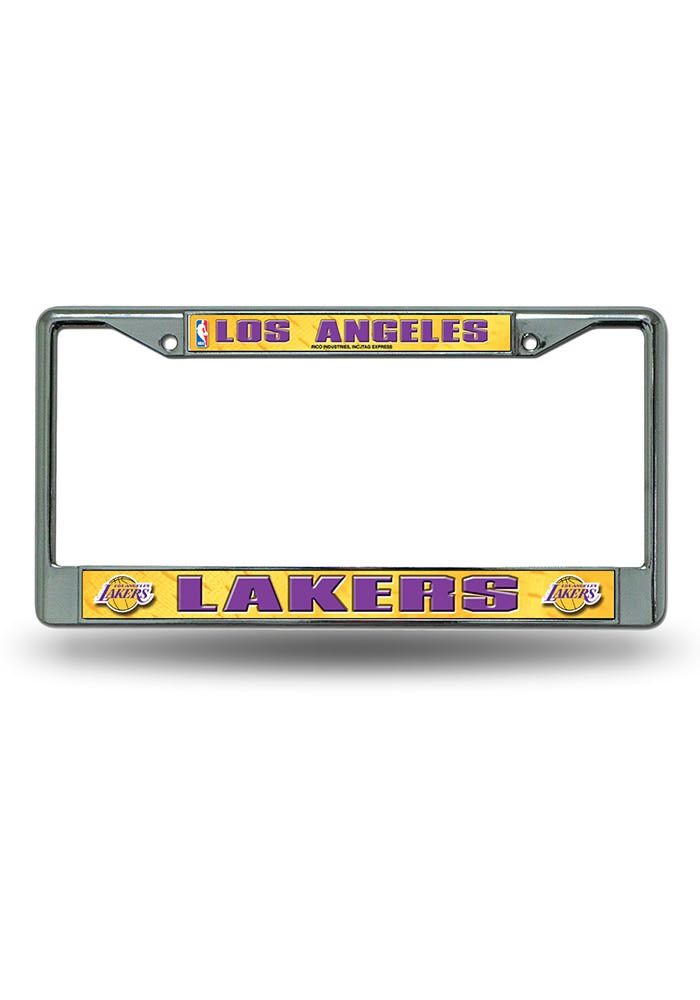 Los Angeles Lakers License Plate Frame - Los Angeles Lakers SILVER ...