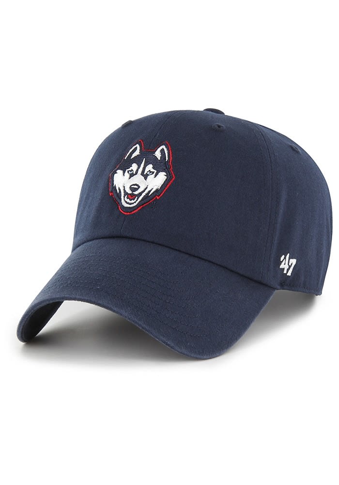 47 UConn Huskies NAVY Clean Up Adjustable Hat - 767825374