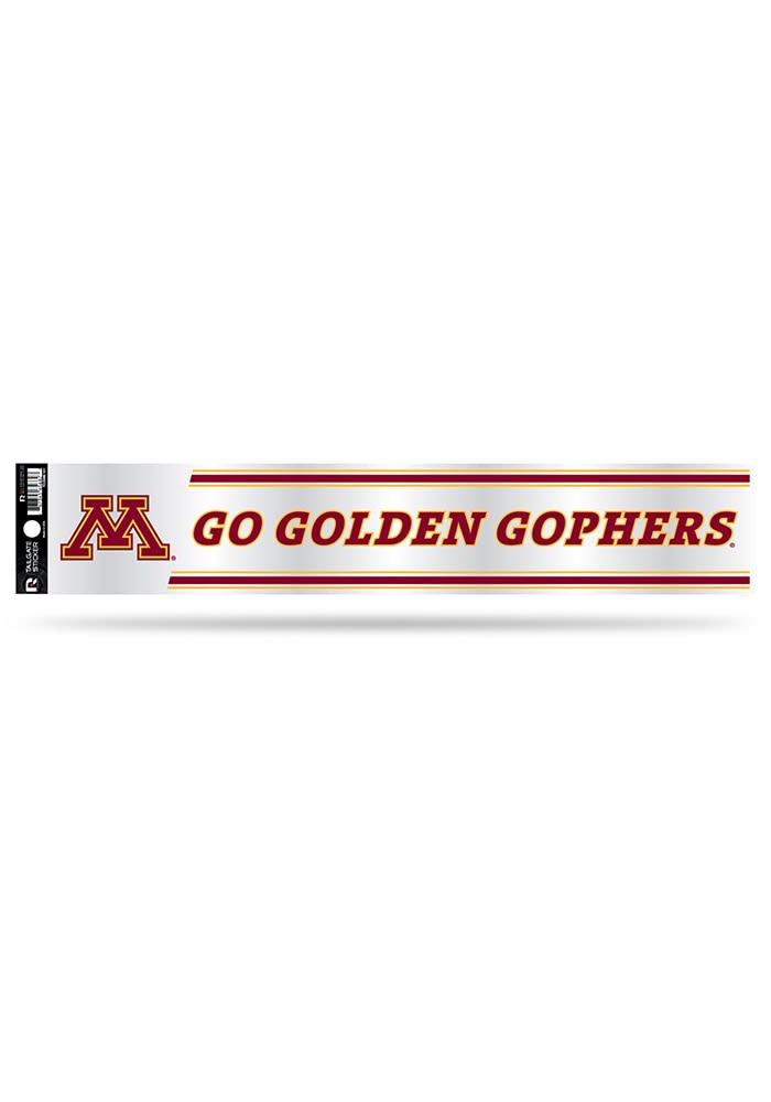 Minnesota Golden Gophers Red 3x17 Tailgate Stickers - 77362570066