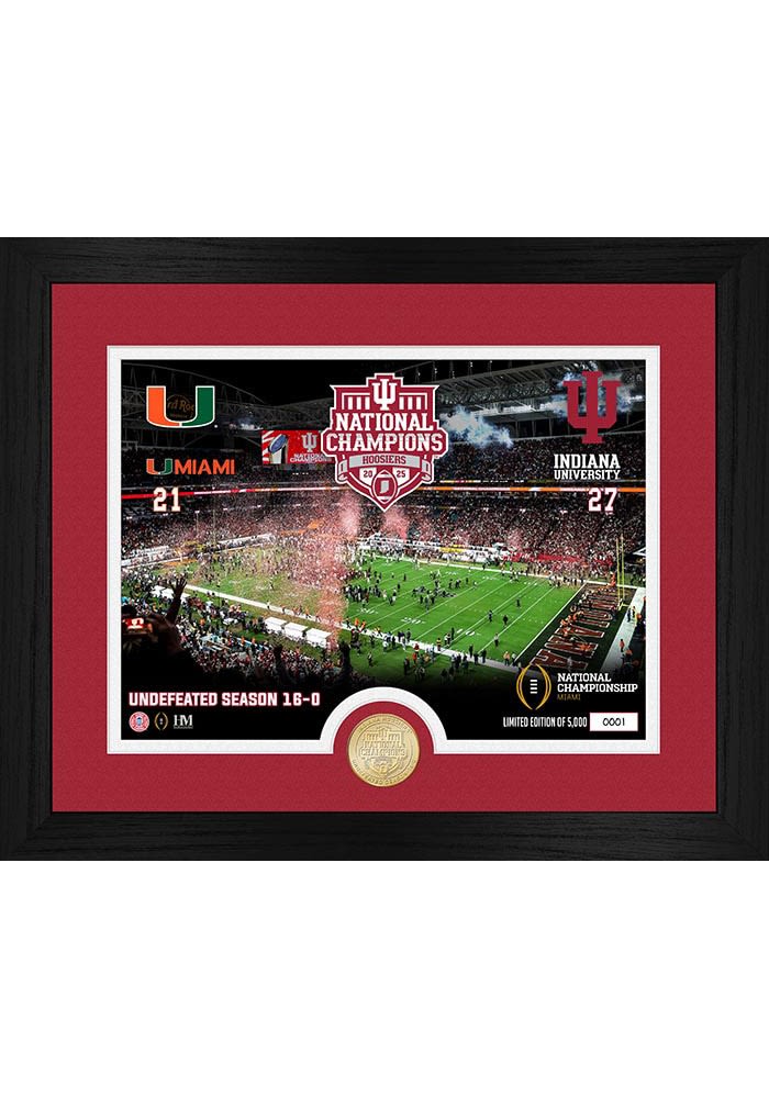 Indiana Hoosiers CRIMSON 2025 CFP National Champions Plaque - 77396244