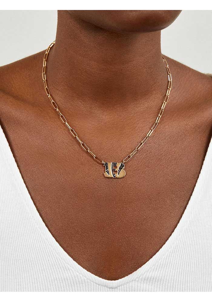 Cincinnati Bengals GOLD BaubleBar Chain Womens Necklace - 7740011