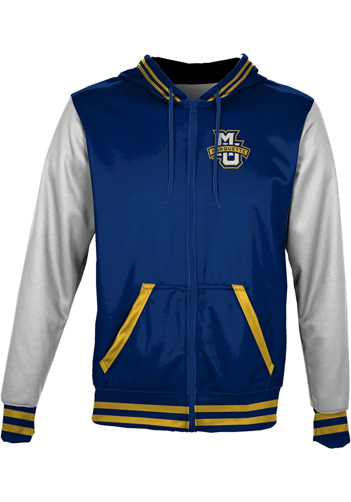ProSphere Marquette Golden Eagles Mens Letterman Light Weight Jacket - BLUE