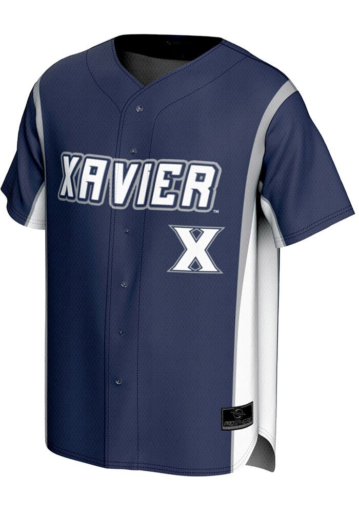 Xavier Musketeers Youth BLUE Rival Baseball Jersey - 77675844