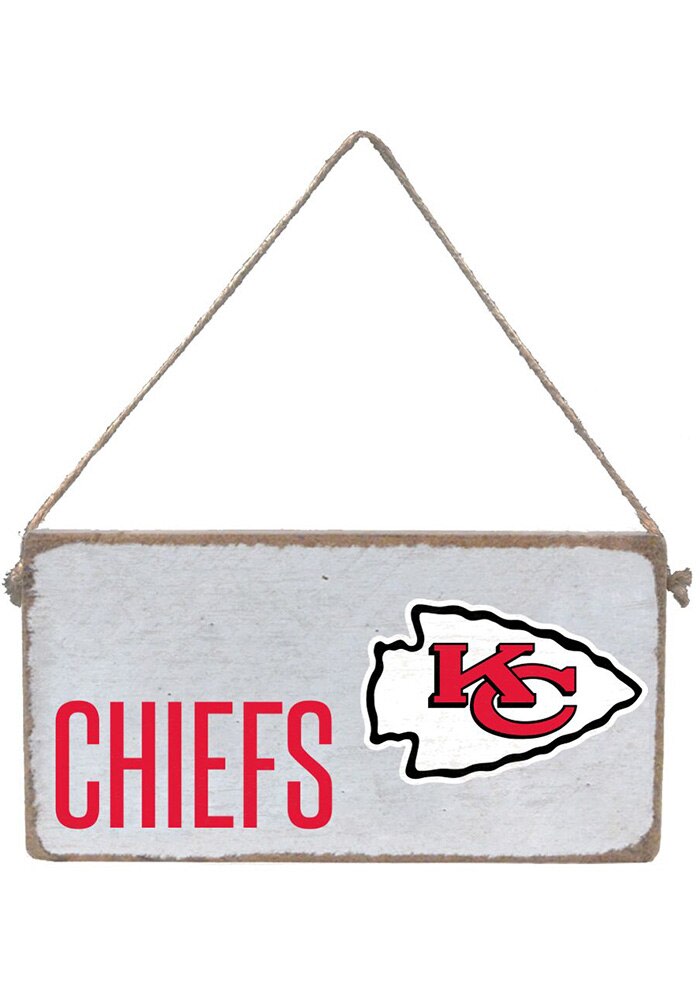 Kansas City Chiefs Mini Plank Sign WHITE - 78780051