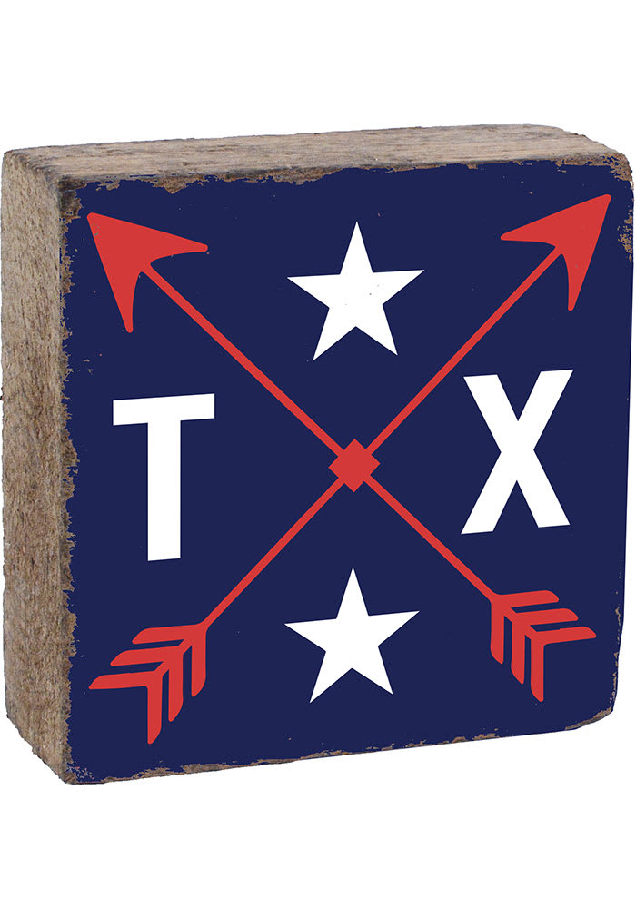 Texas Arrow Rustic Block Sign NAVY - 78780088