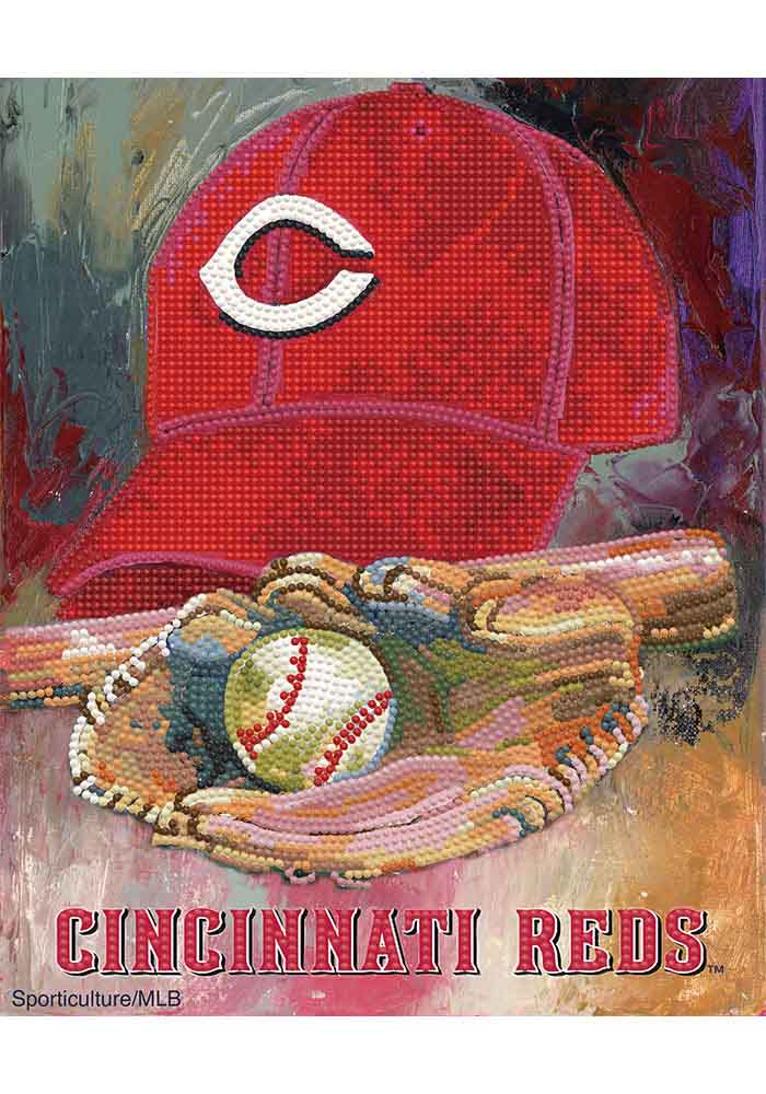 Cincinnati Reds Red Diamond Painting Craft Kit Puzzle - 7890589